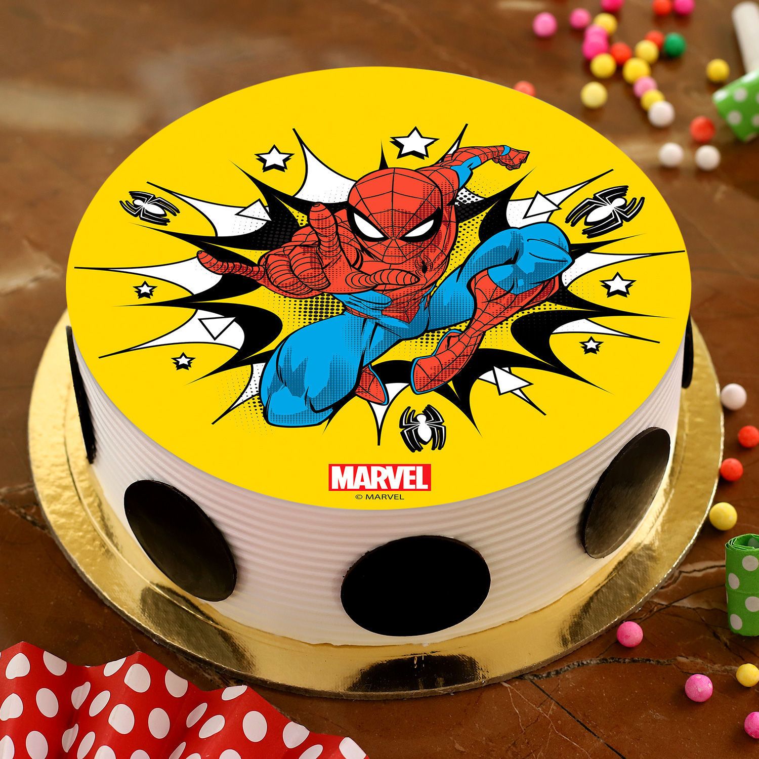 Buy Boom Spiderman Pineapple Photo Cake Online in Malaysia - FNP MY